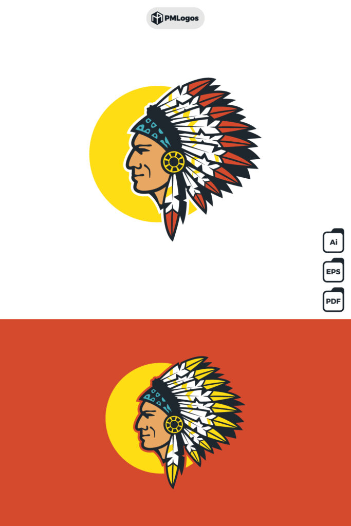 Indian Chief Vector Logo Design Template - PMLogos