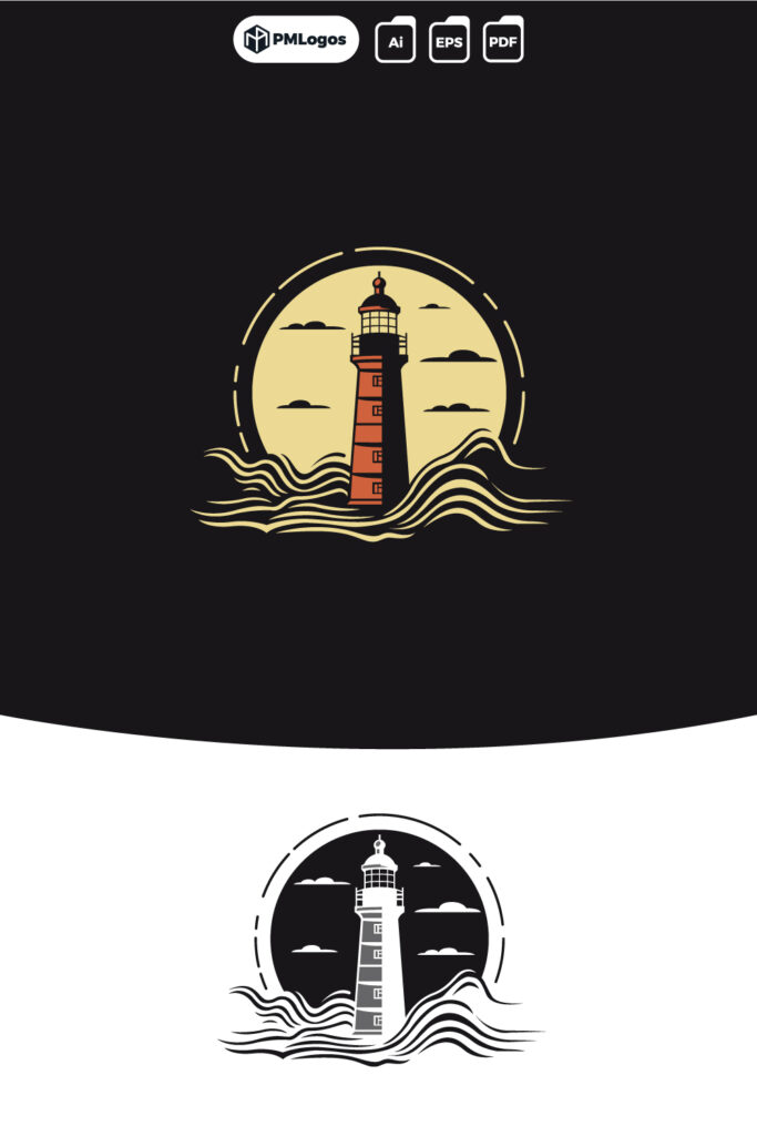 Lighthouse Vector Logo Design Template - PMLogos